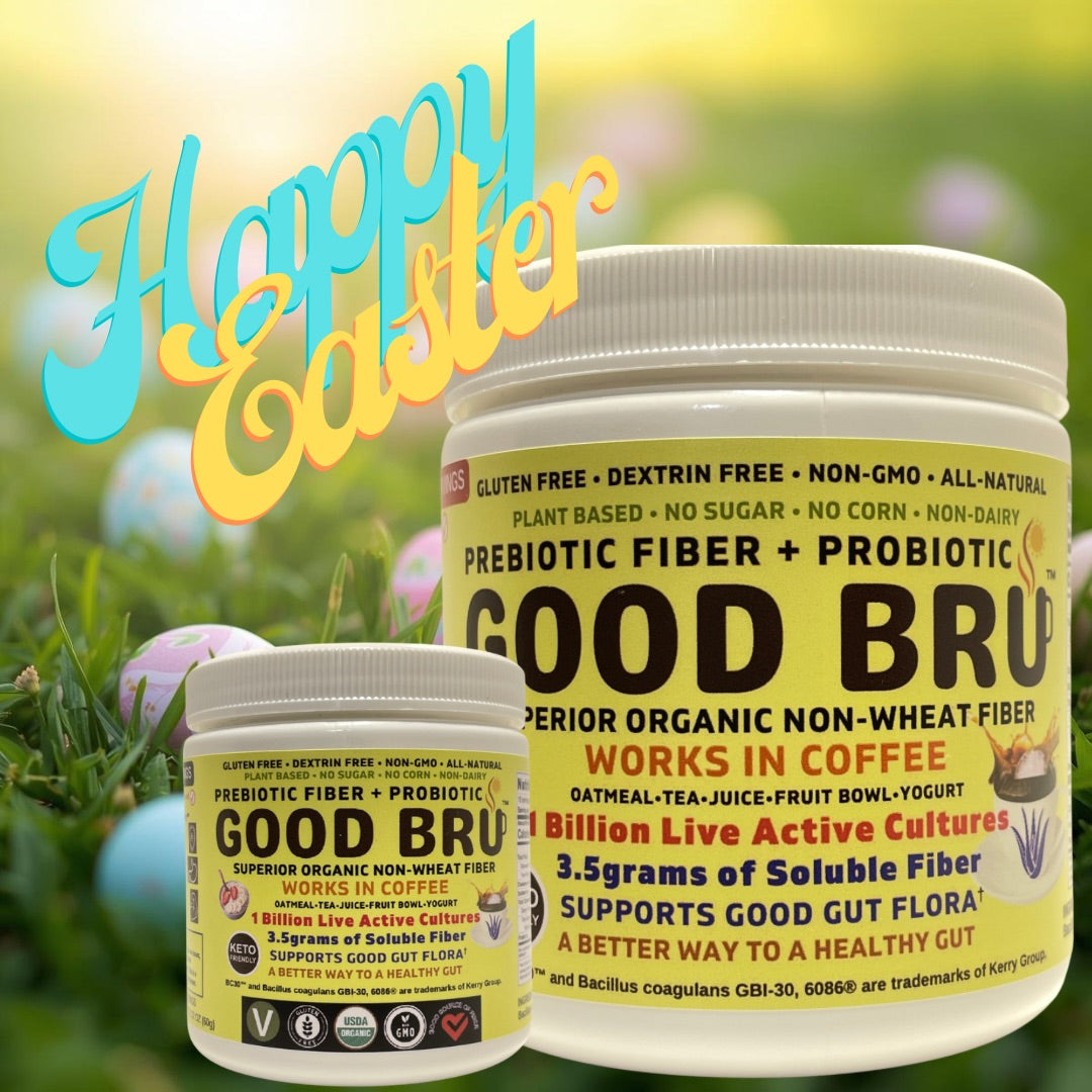 GOOD BRU organic prebiotic + probiotic synbiotic that works in coffee ...